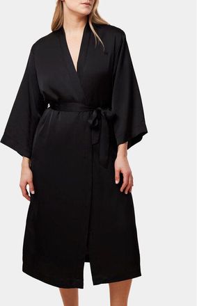 Triumph Bademantel Robes Satin Robe 01 10216534 Schwarz