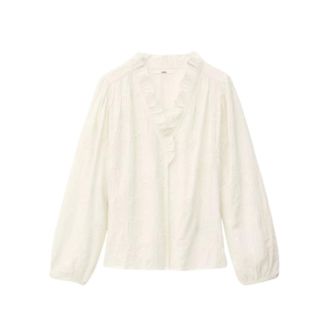BA&SH Femme, Blouses et Chemises, Beige, Taille: 38 FR Shirt Petty - Taille: 0,Couleur: Ecru