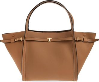 Tod's Femme, Sacs, Brun, Taille: ONE Size Sac Shopper Medium en Cuir