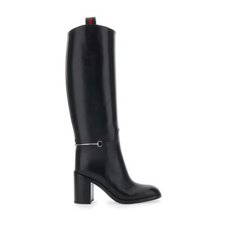 Gucci Slim Horsebit Boot - - Shoes - Damen - Schwarzk - 40 EU