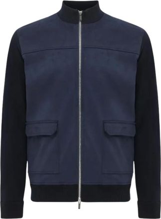 Gentiluomo Homme, Vestes, Bleu, Taille: M Jacket Zip LS