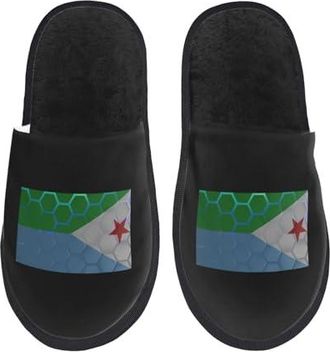Generic Antid&eacute;rapant Pantoufles Drapeau de Pantoufles Maison Classiques Chaussons en Peluche pour Hiver Homme Ext&eacute;rieur L