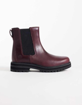 Timberland bottines Chelsea mi-hautes bordeaux-Rouge