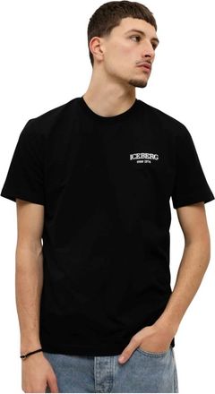 Iceberg Homme, Tops, Noir, Taille: L 5D F046 Jersey T-Shirt