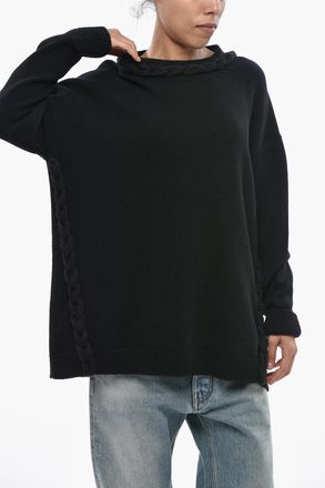 Valentino Oversize-Rundhalspullover Aus Wolle Valentino
