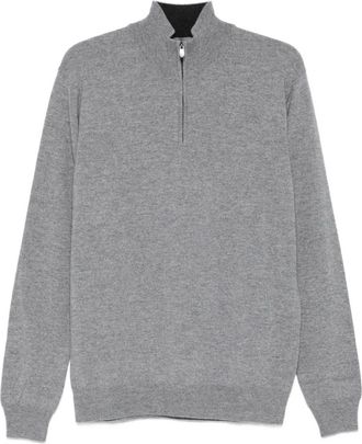 Corneliani pull à col zippé - Gris