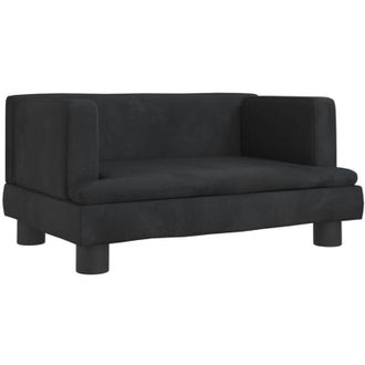 vidaXL Kindersofa Schwarz 60x40x30 cm Samt Vidaxl