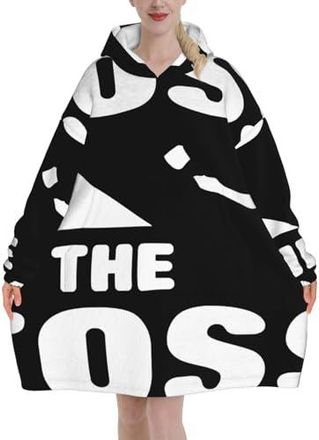 Generic Sweat &agrave; capuche Boston Terriers pour femmes et hommes adultes surdimensionn&eacute;s pour une couverture douce et chaude