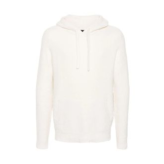 Roberto Collina Ecru Boucl&eacute; Strick Hoodie - - Sweatshirts & Hoodies - Herren - Beige - XL