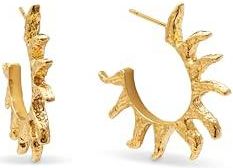 Singularu Boucles dOreilles Cr&eacute;oles Sun. Laiton avec Plaquage Or 18 Kt. Bijoux pour Femme