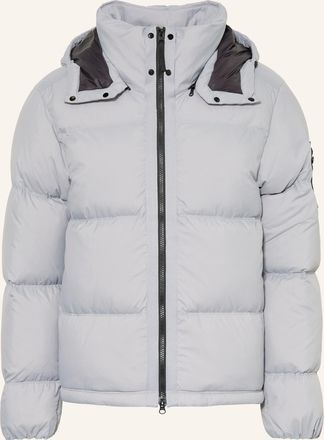 Stone Island Daunenjacke Mit Abnehmbarer Kapuze blau
