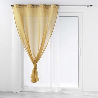 Douceur d'Intérieur Ösenvorhang, 140 x 240 cm, Duetto Honig/Weiß, Doppelschleier