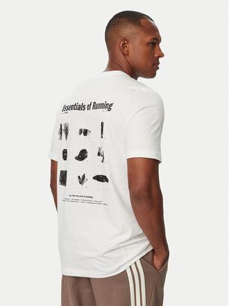 adidas Technisches T-Shirt Run Essentials Graphic T-Shirt KS2501 Wei&szlig; Regular Fit