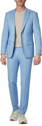 Roy Robson Herren Anzug blau meliert Slim Fit