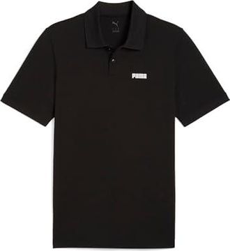 Puma Essentials Polo pour homme avec petit logo, Puma Noir, M