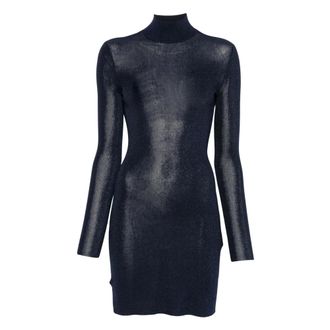 Self Portrait Knitted Robes - Femme - Robes - Bleu - Taille: 38 FR