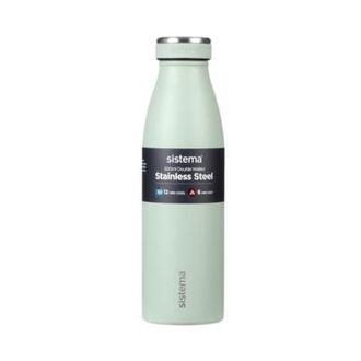 Sistema Hydrate Edelstahl-Wasserflasche | 500 mlauslaufsicherewiederverwendbare Flasche | doppelwandige Vakuumisolierung | h&auml;lt Getr&auml;nke 12 Stunden k&uuml;hl & 6 S