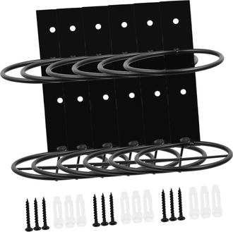 Cabilock 6 Stück Teiliges Einzelnes Wand weinregal aus Eisen Stabiles Flaschenhalter Platzsparenden Weinflaschenaufbewahrung Modernes Design Einfach Montierbar