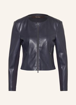 Vera Mont Jacke In Lederoptik blau
