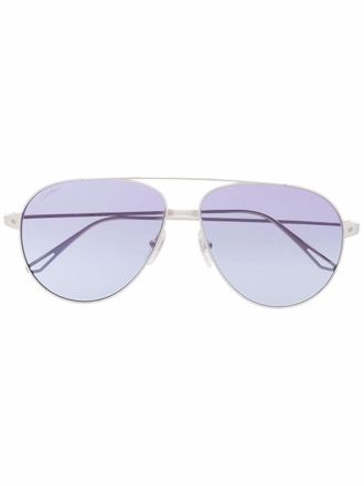 Cartier lunettes de soleil &agrave; monture pilote - Argent