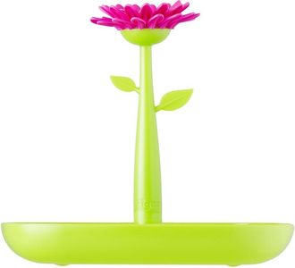 Vigar Flower Power Moderne Obstschale, ABS, Polypropylen, grün/Magenta, Centimeters