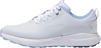 FootJoy Damen Performa Golfschuh, Weiß, Weiß, Blau, 38.5 EU Weit
