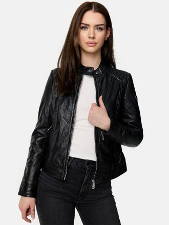 Tazzio Lederjacke F520 moderne & zeitlose Damen Jacke im Biker Look