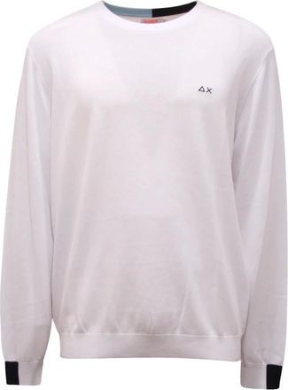 Sun 68 Homme, Pulls, Blanc, Taille: 2XL 0295Av Maglione Cotton Sweater
