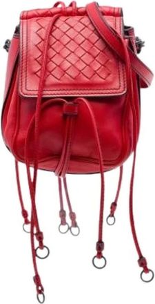 Bottega Veneta Pre-owned Cuir sacs-ports-paule - Femme - Pre-owned - Rouge - Taille: ONE Size