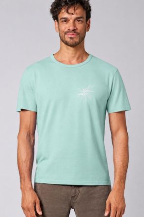 Hempage Hempage Herren vegan T-Shirt Timeless Printed Seeblau
