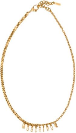 Moschino Femme, Accessoires, Jaune, Taille: ONE Size Logo Lettering Charm Necklace