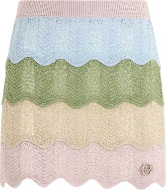 Philipp Plein Mini Skirt Color Wave