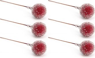 Generic K&uuml;nstliche Beeren, Mini-Stechpalmenbeeren, Gefrostet, f&uuml;r Zuhause, Hochzeit, Party, Dekoration, 100 St&uuml;ck, Rote Kunstbeeren f&uuml;r Weihnachtsbaum, Girlan