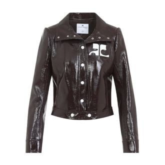 Courr&egrave;ges Femme, Vestes, Brun, Taille: 38 FR Vestes