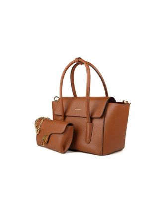 Coccinelle Womens Top Handle Bag Cognac Cowhide - Top-Handle-Bags