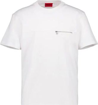 HUGO BOSS Herren T-Shirt beige Baumwolle