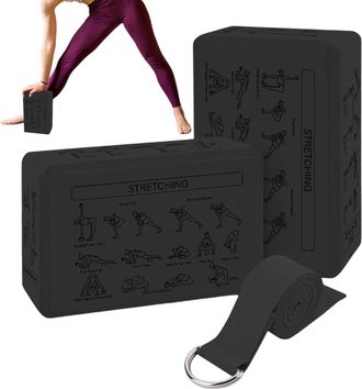 Generico Yoga-Bl&ouml;cke aus Schaumstoff, leicht, hohe Dichte, 2 St&uuml;ck, weich, Yoga-Block, EVA-, f&uuml;r Training, f&uuml;r Anf&auml;nger, Frauen, Erwachsene, Balance, Flexibili
