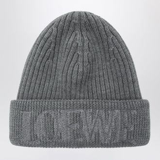 Loewe Graue Wollm&uuml;tze mit gesticktem Logo