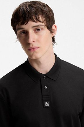 HUGO BOSS Poloshirt Deabono_D Metal Logo Regular Fit, Premium Interlock Cotton