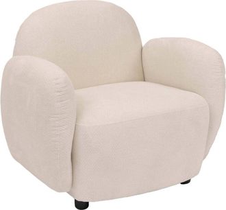 Hhg Sessel HHG-709, Lounge-/Relax-/Cocktailsessel Polstersessel, Stoff/Textil Chenille (330 g/m&sup2;) &Ouml;ko-Tex creme