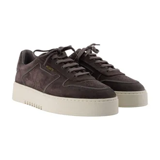 Axel Arigato Mens Orbit Embroidery Sneaker Gray Calfskin