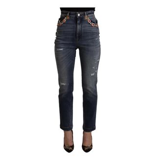 Dolce & Gabbana Blaue High Waist Skinny Denim Jeans - - Jeans - Damen - Blau - XS