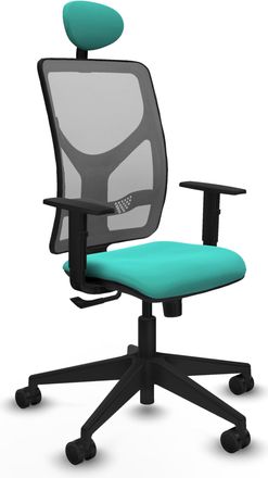 Piqueras y Crespo Gepolsterter Stuhl, mit 1D-Armlehnen, h&ouml;henverstellbare Lendenwirbelst&uuml;tze und festes Kopfteil, ausgestattet mit Sincro 3 Positionen und Schneideschau