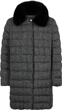 Moorer Femme, Manteaux, Gris, Taille: 52 FR Padded Coat