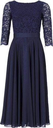 Swing Maxikleid Kleid aus Spitze und Chiffo - Regular Fit