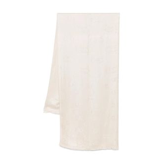 Liu Jo Femme, Accessoires, Beige, Taille: ONE Size &Eacute;charpe Beige avec Fil M&eacute;tallique et Franges