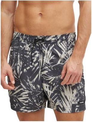 Calvin Klein Medium Drawstring-print Km0km01120 Homme Short de bain, Black (Ck Palm Black Tex Aop), M