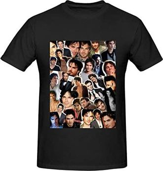 DJNGN Ian-Somerhalder T-Shirts d&eacute;t&eacute; &agrave; Manches Courtes pour Hommes T-Shirts dentra&icirc;nement en Coton Fitness Maillots de Corps athl&eacute;tiques