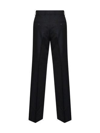 Toteme Womens Straight-Leg Suit Trousers Black Wool-Blend Polyester