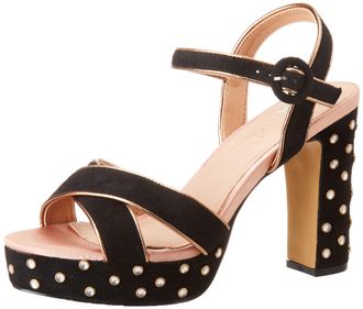 E. Ferri ZKI0710 Damen T-Spangen Pumps, Negro, 40 EU